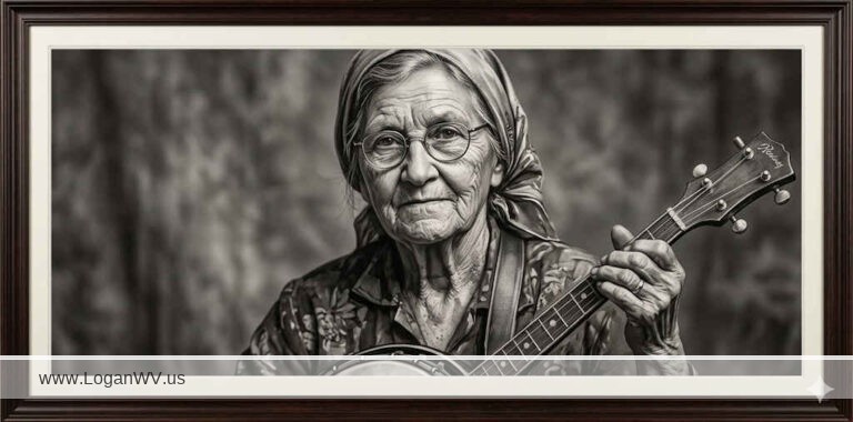 Aunt Jennie Wilson banjo player - Logan County, WV History and Nostalgia